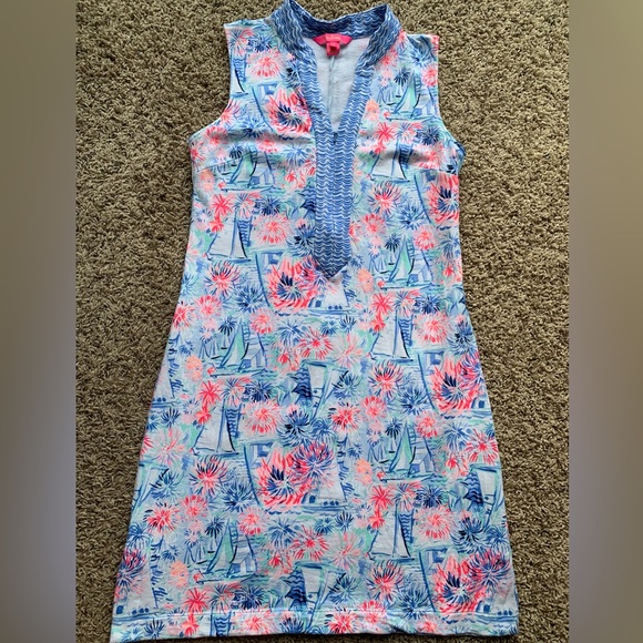 Lilly Pulitzer | Dresses | Lilly Pulitzer Larsen Crew Blue Tint ...